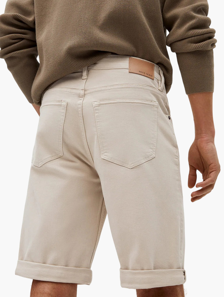 MyRunway | Shop Mango Beige Nepto Denim Shorts for Men from MyRunway.co.za