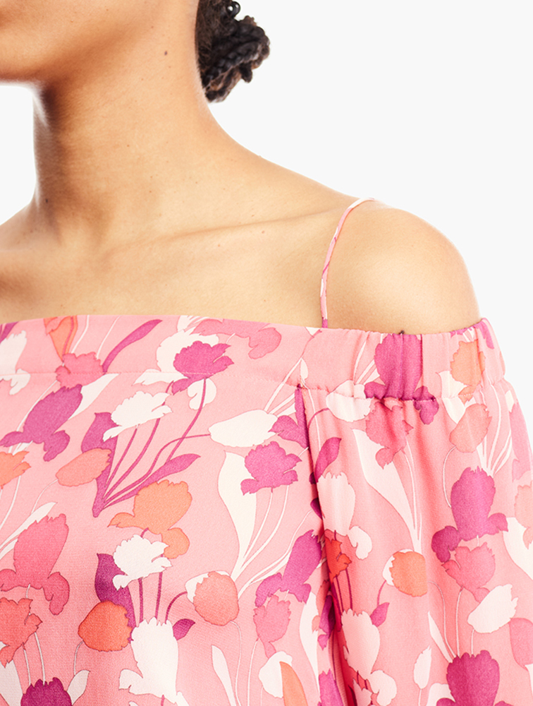 MyRunway | Shop Massimo Dutti Pink Floral Off Shoulder Top for Women ...