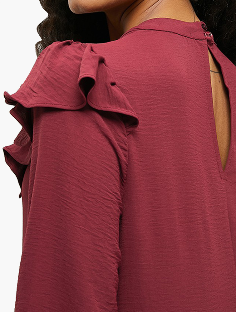 MyRunway | Shop MILLA Chocolate Truffle Ruffle Trapeze Dress for Women ...