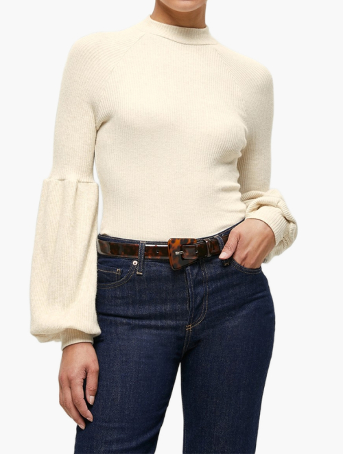 MyRunway | Shop MILLA Bone Brushed Rib Soft Touch Sweater for Women ...