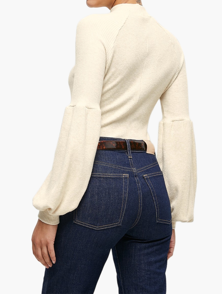 MyRunway | Shop MILLA Bone Brushed Rib Soft Touch Sweater for Women ...