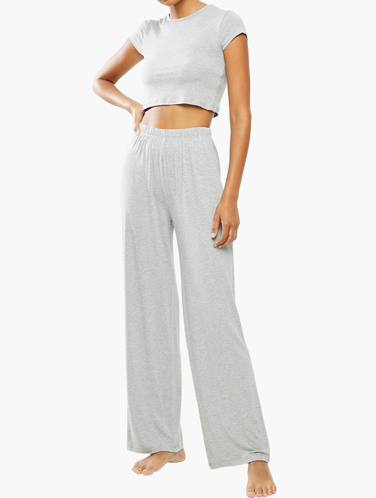 MyRunway | Shop Missguided Cap Sleeve Crop Top Wide Leg Pyjama Set ...