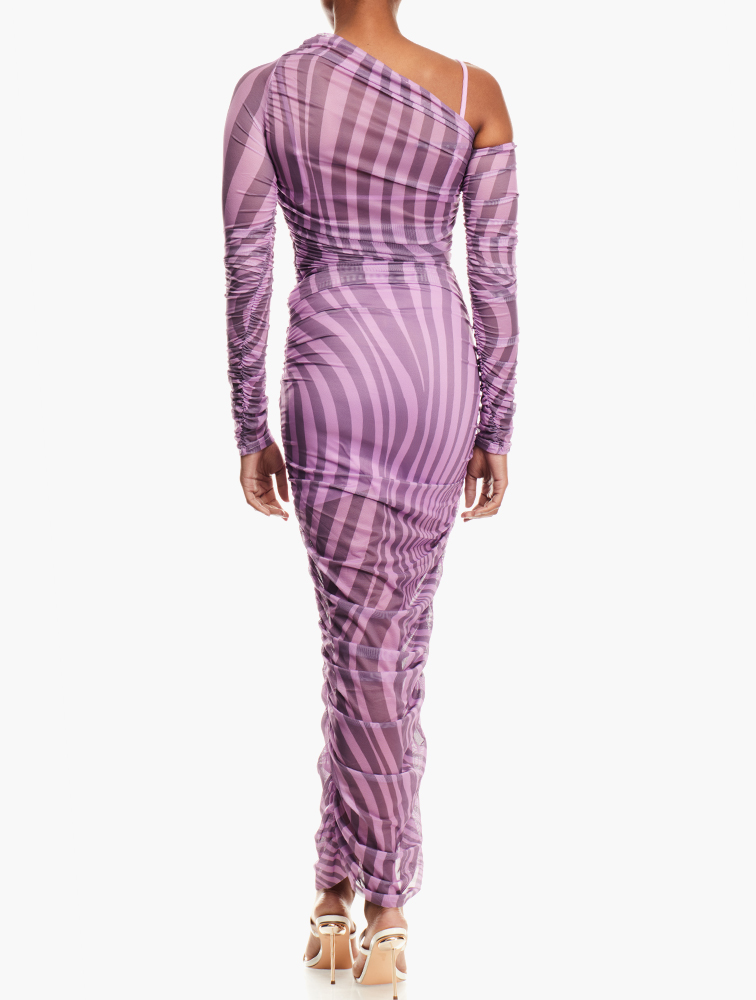 MyRunway | Shop Missguided Purple Ruched Long Sleeve Dress for Women ...
