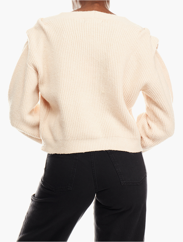 MyRunway | Shop Missguided Neutral Ribbed Long Sleeve Knit for Women ...