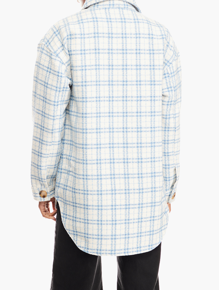 MyRunway | Shop Missguided Blue Checked Shacket for Women from MyRunway ...