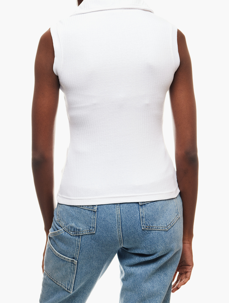 MyRunway | Shop Missguided White Ribbed Sleeveless Top for Women from ...