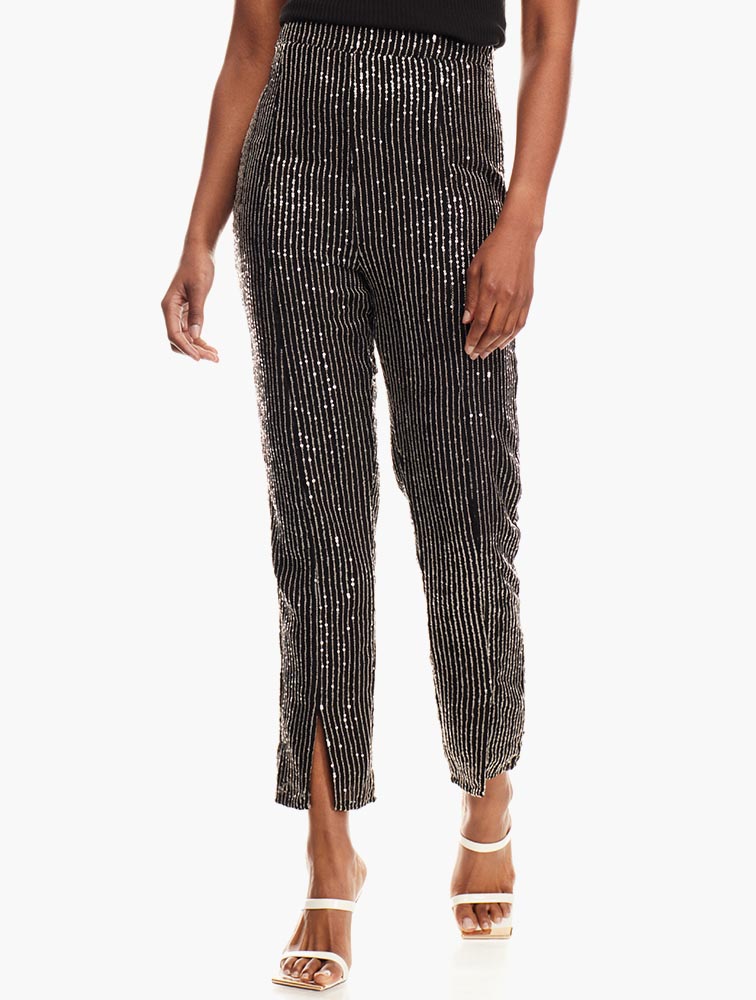 MyRunway | Shop Missguided Black Sequence Pants for Women from MyRunway ...