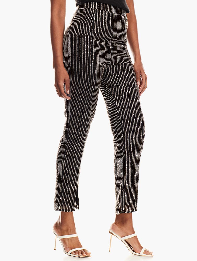 MyRunway | Shop Missguided Black Sequence Pants for Women from MyRunway ...
