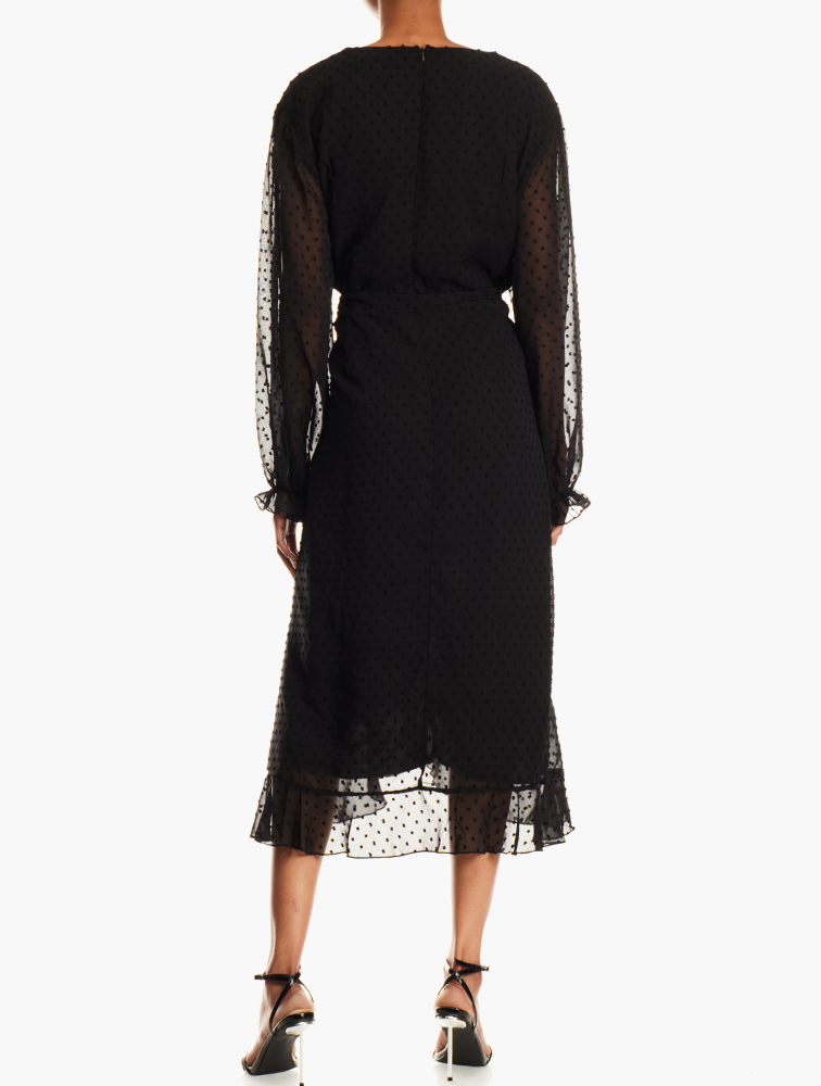 MyRunway | Shop Missguided Black Mesh Ruffle Dress for Women from ...