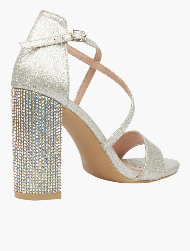 MyRunway | Shop Miss Black Silver Zama 2 Heels for Women from MyRunway ...