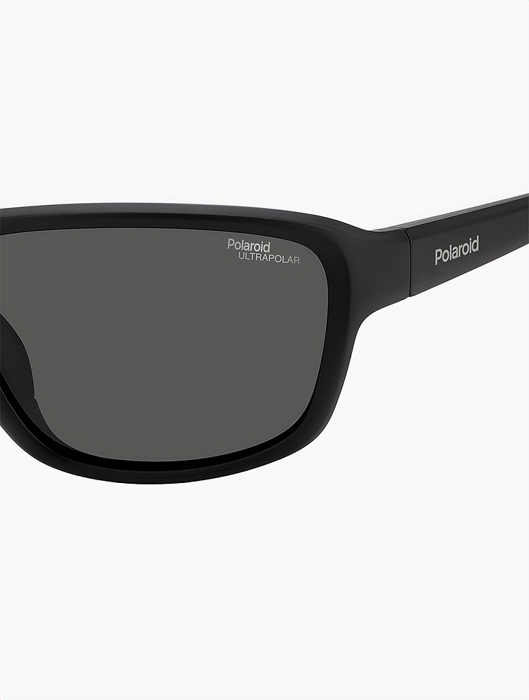 MyRunway | Shop Polaroid Matte Black Rectangular Grey Polarized High ...