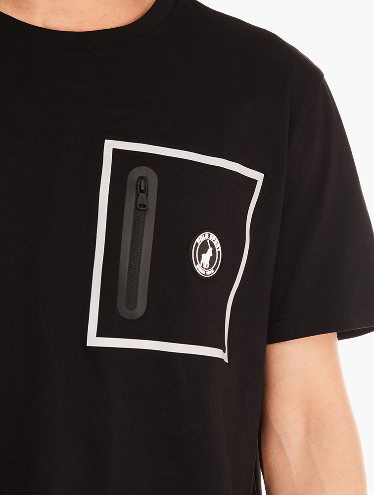 MyRunway | Shop Polo Black Zip Pocket Short Sleeve Sports Tee for Men ...