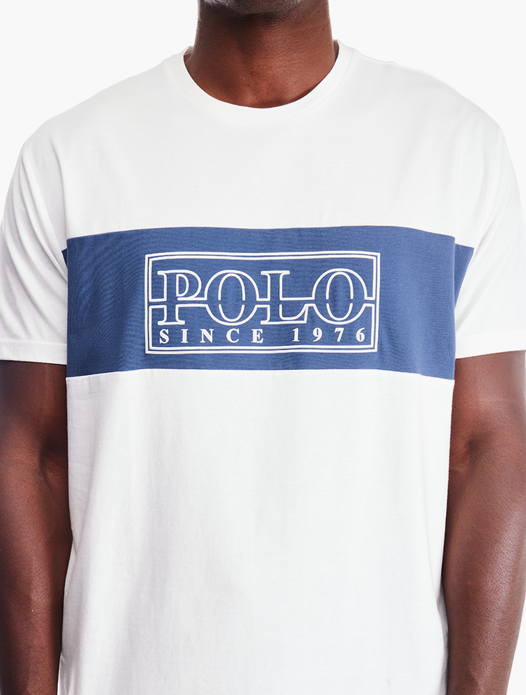 MyRunway | Shop Polo White Logo Transfer Short Sleeve Tee for Men from ...