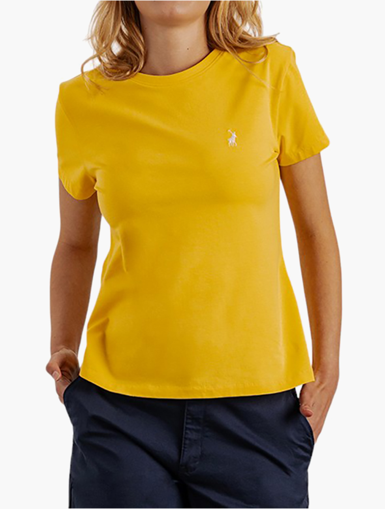 MyRunway | Shop Polo Yellow Allie Short Sleeve Tee for Women from ...