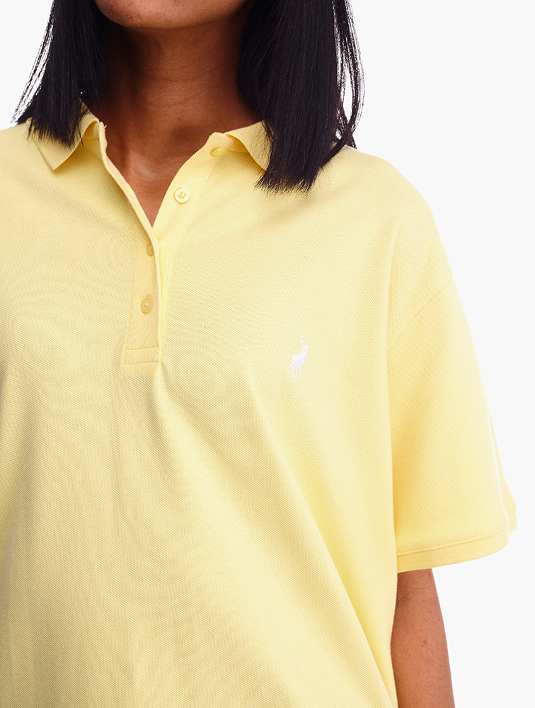 MyRunway | Shop Polo Yellow Margot Short Sleeve Golfer for Women from ...