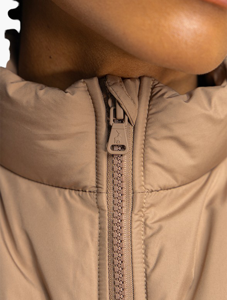 MyRunway | Shop Polo Mocha Wmn Harlow Sleeveless Puffer Jacket for ...