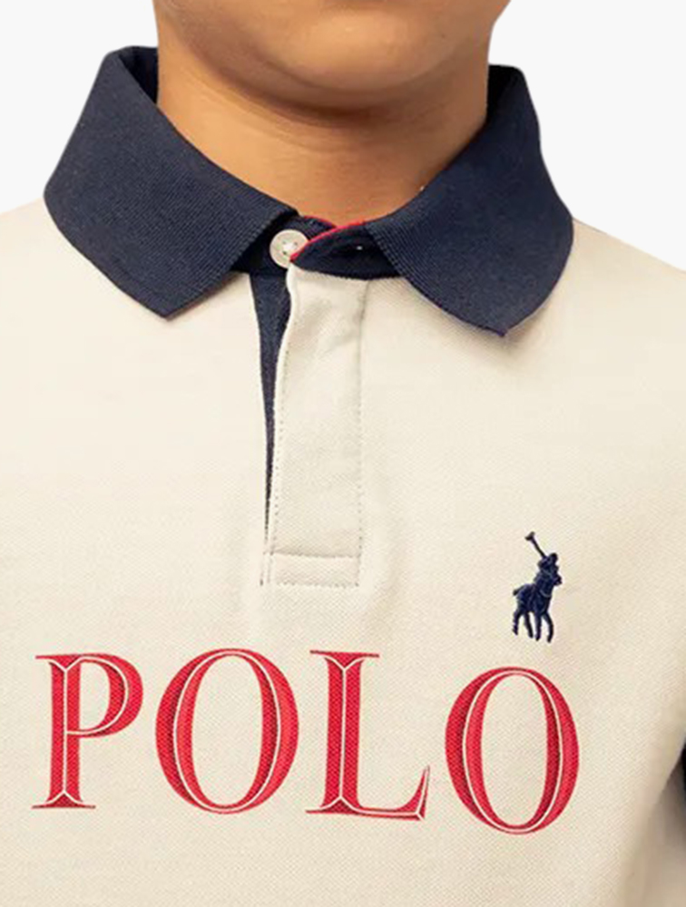 MyRunway | Shop Polo Off White Boys Dylan Colour Blocked Golfer for ...