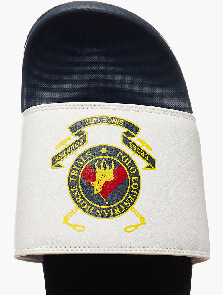 MyRunway | Shop Polo Multi Frank Crest Pool Sandals for Men from ...