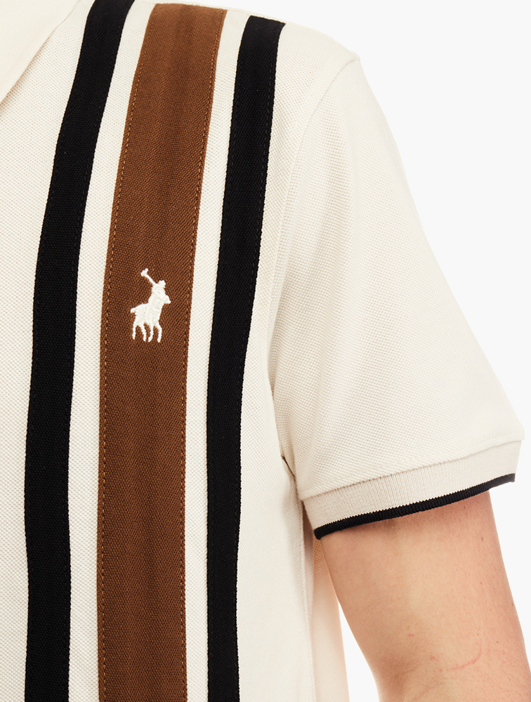 MyRunway | Shop Polo Stone Panel Stripe Golfer for Men from MyRunway.co.za