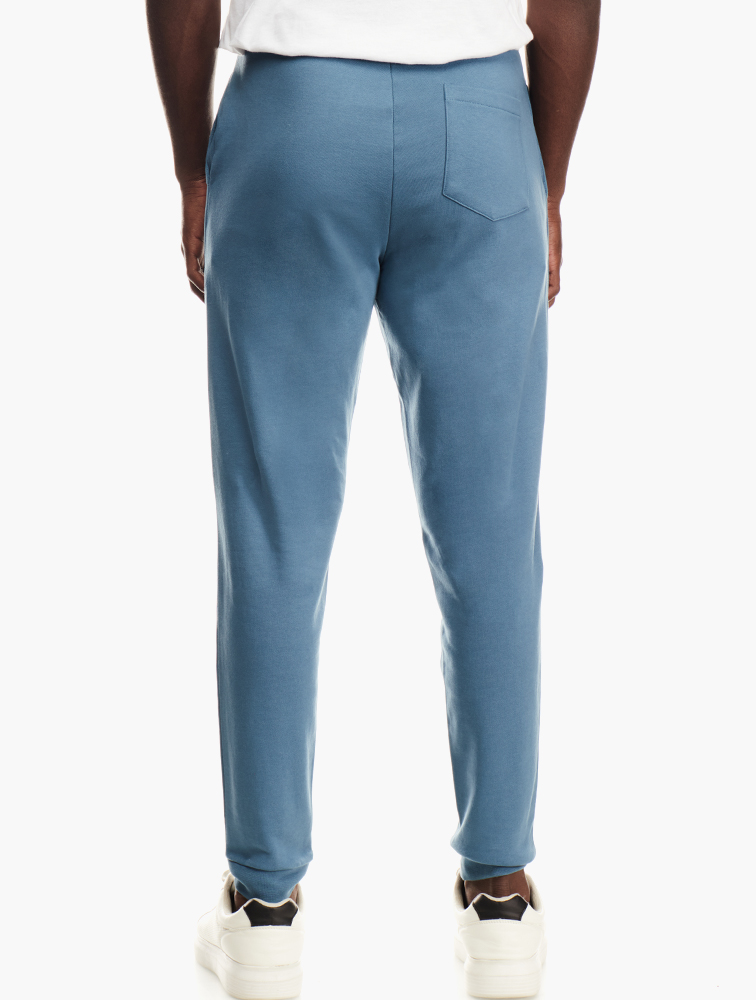 MyRunway | Shop Polo Blue Cuffed Fleece Sweatpants for Men from ...