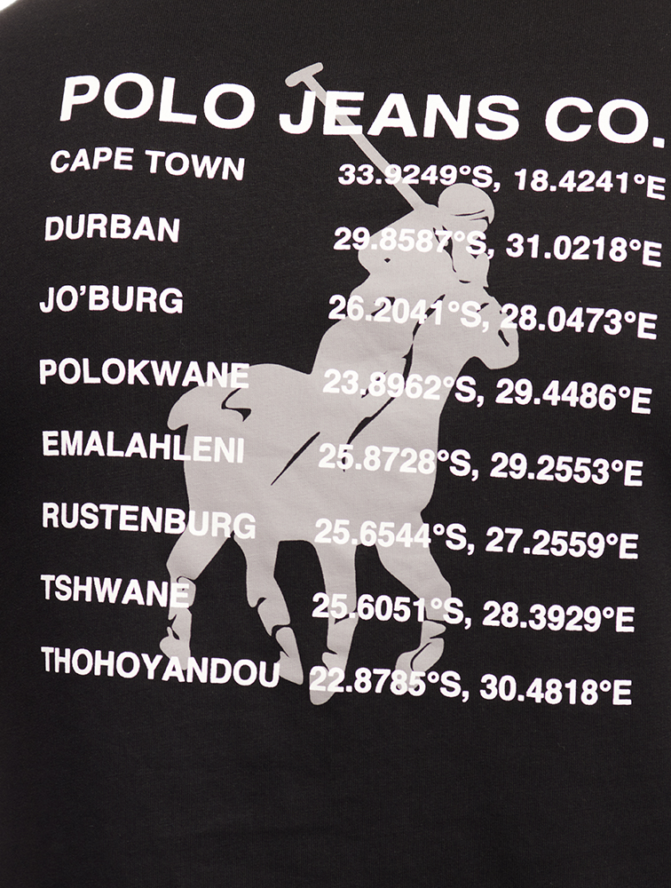 MyRunway | Shop Polo Black PJC Paint Logo Short Sleeve Tee for Men from ...