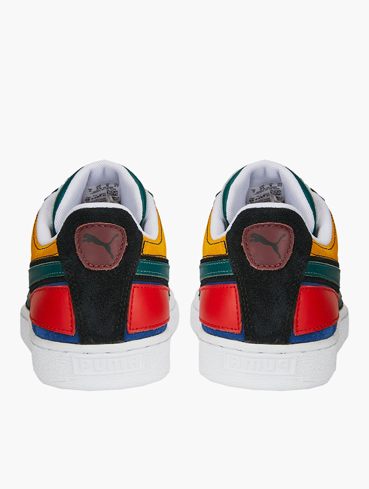 MyRunway | Shop PUMA Blazing Blue & Varsity Green Suede Layers Sneakers ...