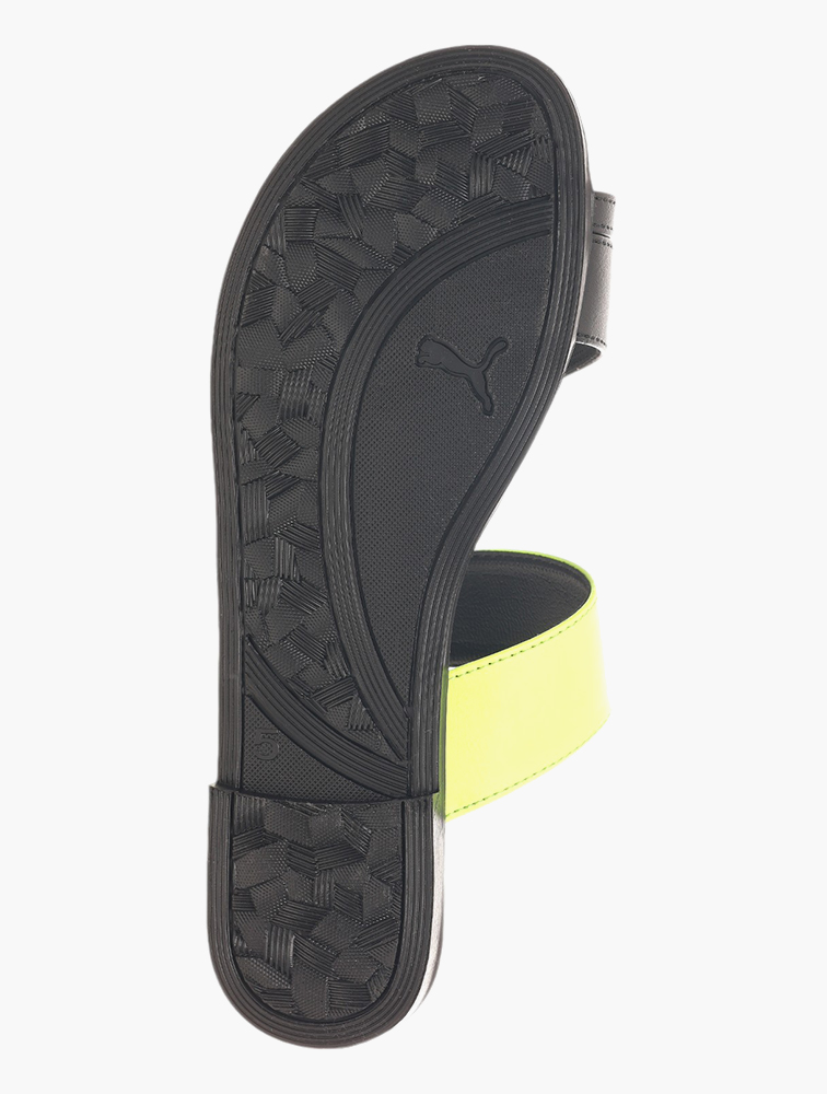 MyRunway | Shop PUMA Black & Lime Bolero III Glow Zadp Sandals for ...