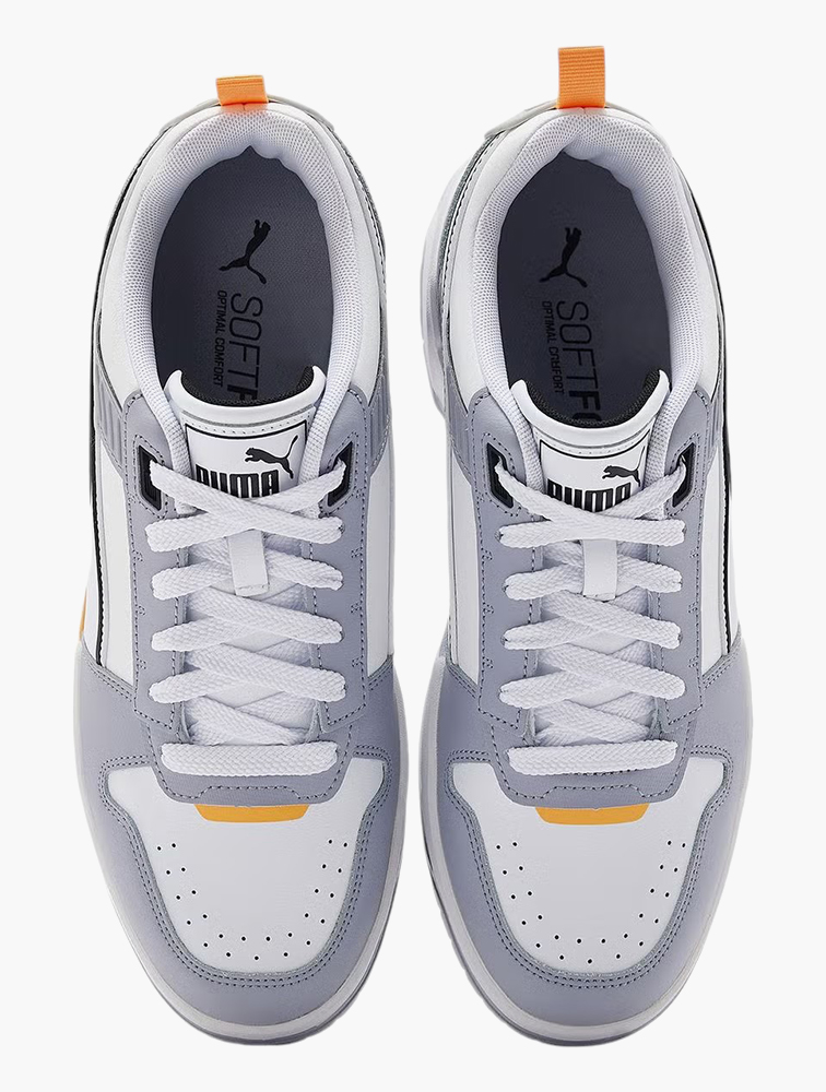 MyRunway | Shop PUMA White & Grey Rbd Tech Low Sneakers for Men from ...