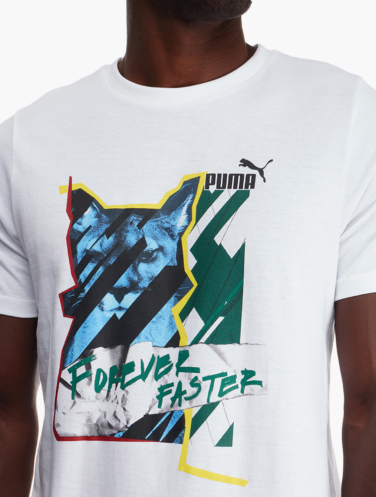 MyRunway | Shop PUMA White Graphics Photoprint Tee for Men from ...