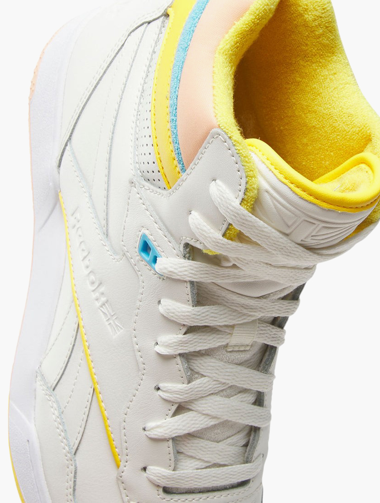 MyRunway | Shop Reebok Chalk & Classic Yellow BB 4000 II Mid Sneakers ...