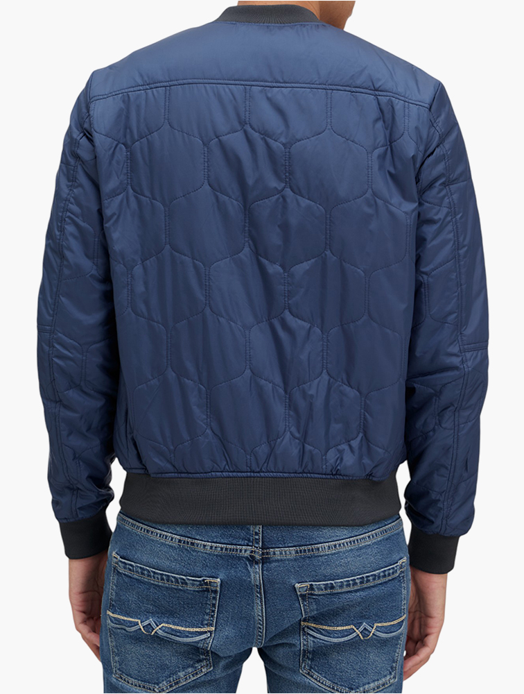 MyRunway | Shop Replay Blue Quilted Bomber Jacket for Men from MyRunway ...