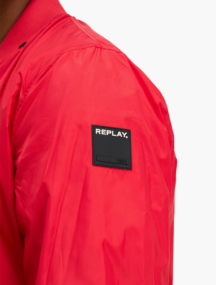 MyRunway | Shop Replay Red Slim Fit Windbreaker Jacket for Men from ...