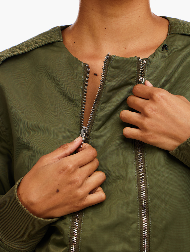 MyRunway | Shop Replay Green Long Sleeve Bomber Jacket for Women from ...