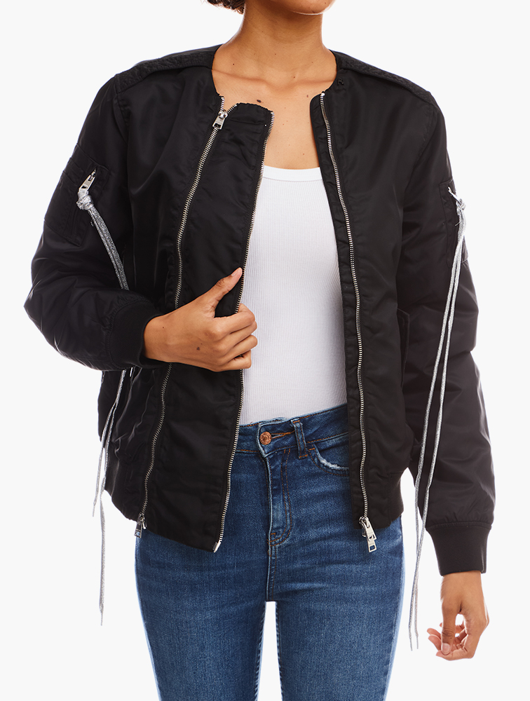 MyRunway | Shop Replay Black Classic Bomber Jacket for Women from ...