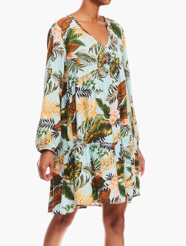 MyRunway | Shop RFO Multi Tropical Long Sleeve Dress for Women from ...