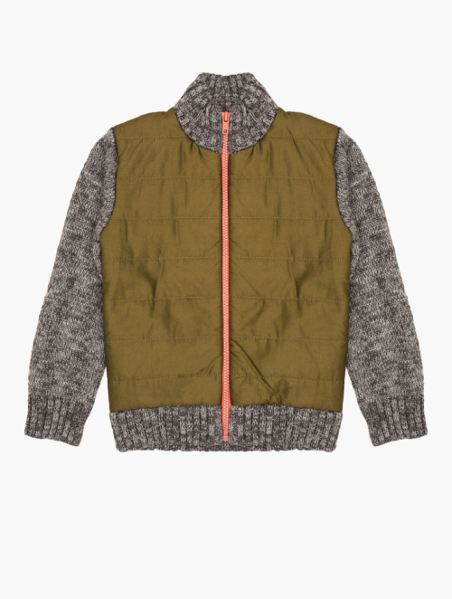 MyRunway | Shop RFO Green And Grey Bomber Jacket for Kids from MyRunway ...