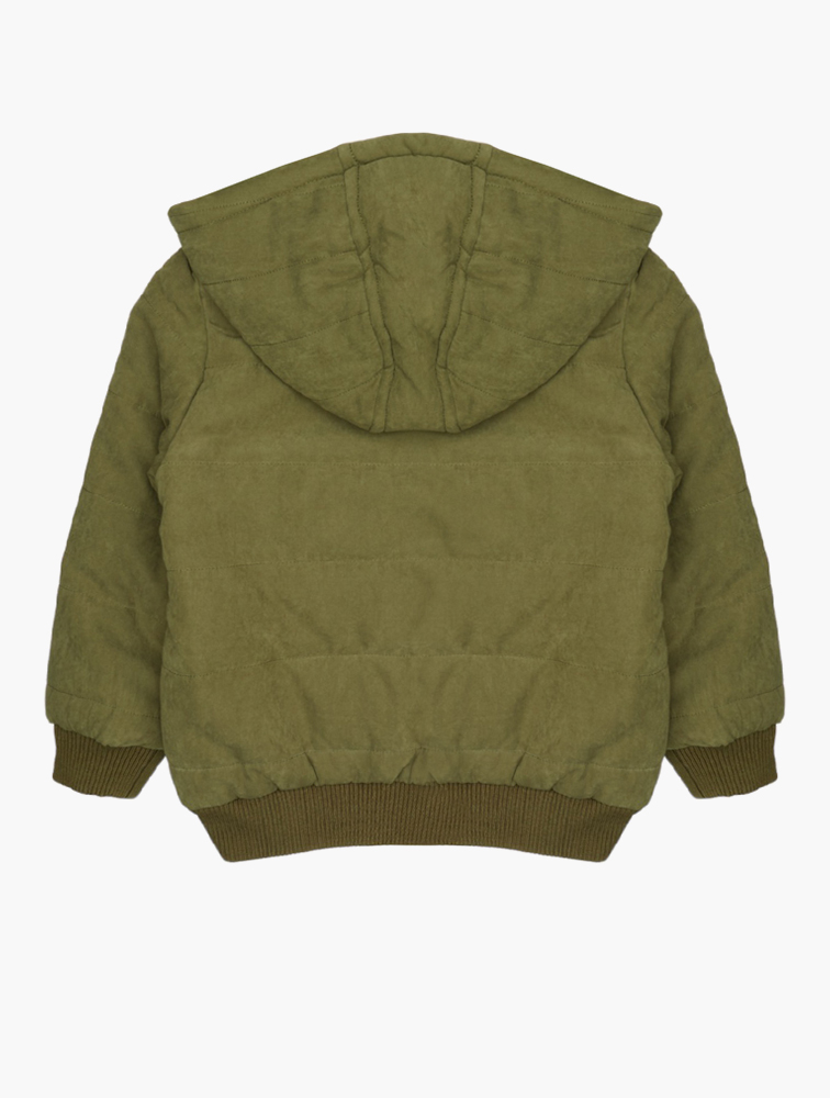MyRunway | Shop RFO Green Hooded Puffer Jacket for Kids from MyRunway.co.za