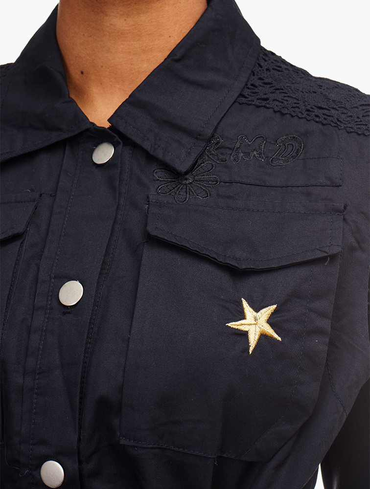 MyRunway | Shop RFO Black Buttoned Sleeveless Jacket for Women from ...