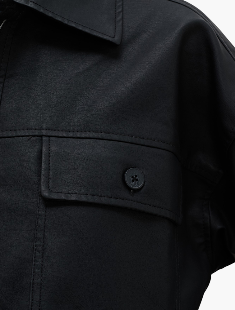 MyRunway | Shop RFO Black Button Through Cropped Jacket for Women from ...