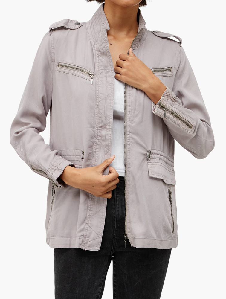 MyRunway | Shop RFO Grey Long Sleeve Utility Jacket for Women from ...