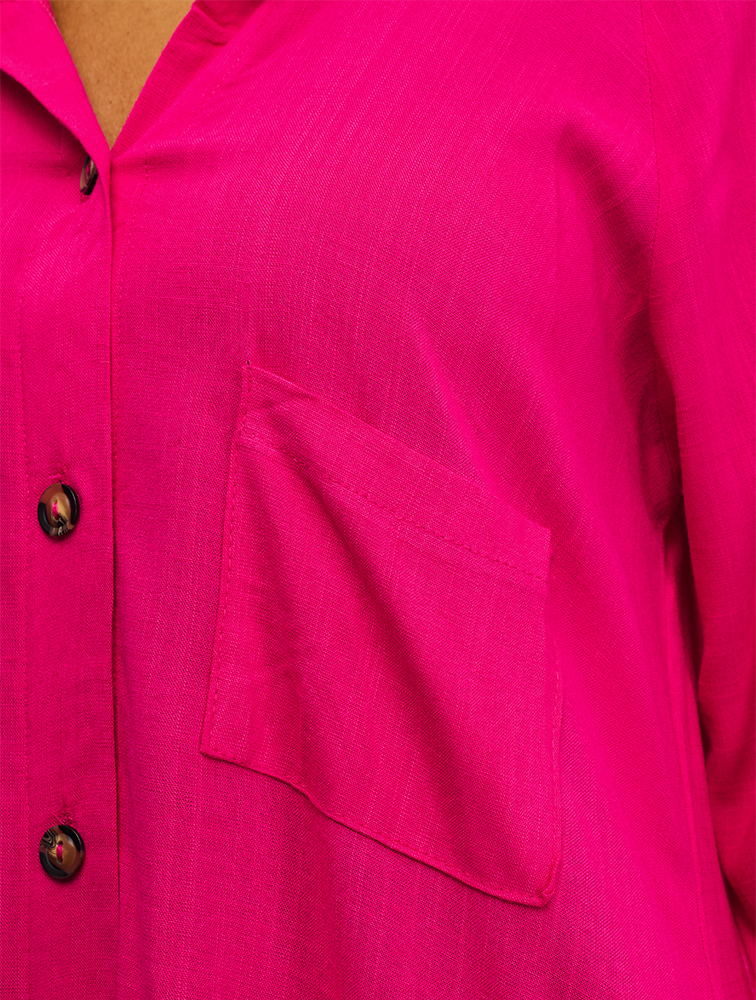 MyRunway | Shop RFO Pink High-Low Midi Shirt Dress for Women from ...