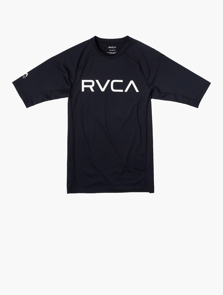 MyRunway | Shop RVCA Older Boys Black Short Sleeve Rashguard for Kids ...