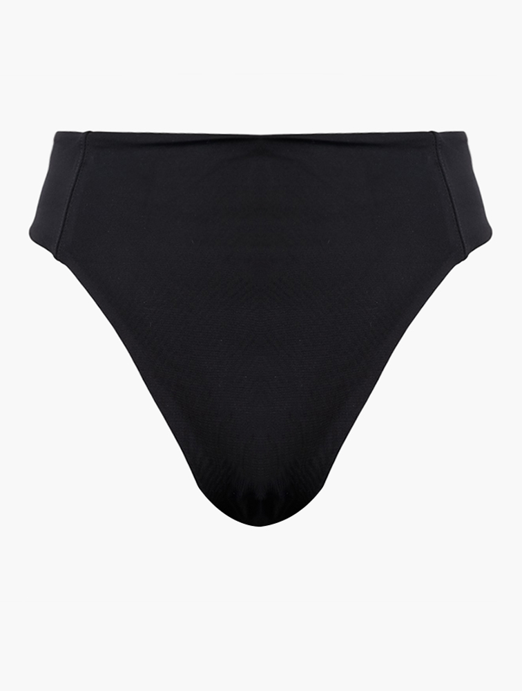 MyRunway | Shop RVCA Black Olid High Rise Cheeky Bikini Bottoms for ...