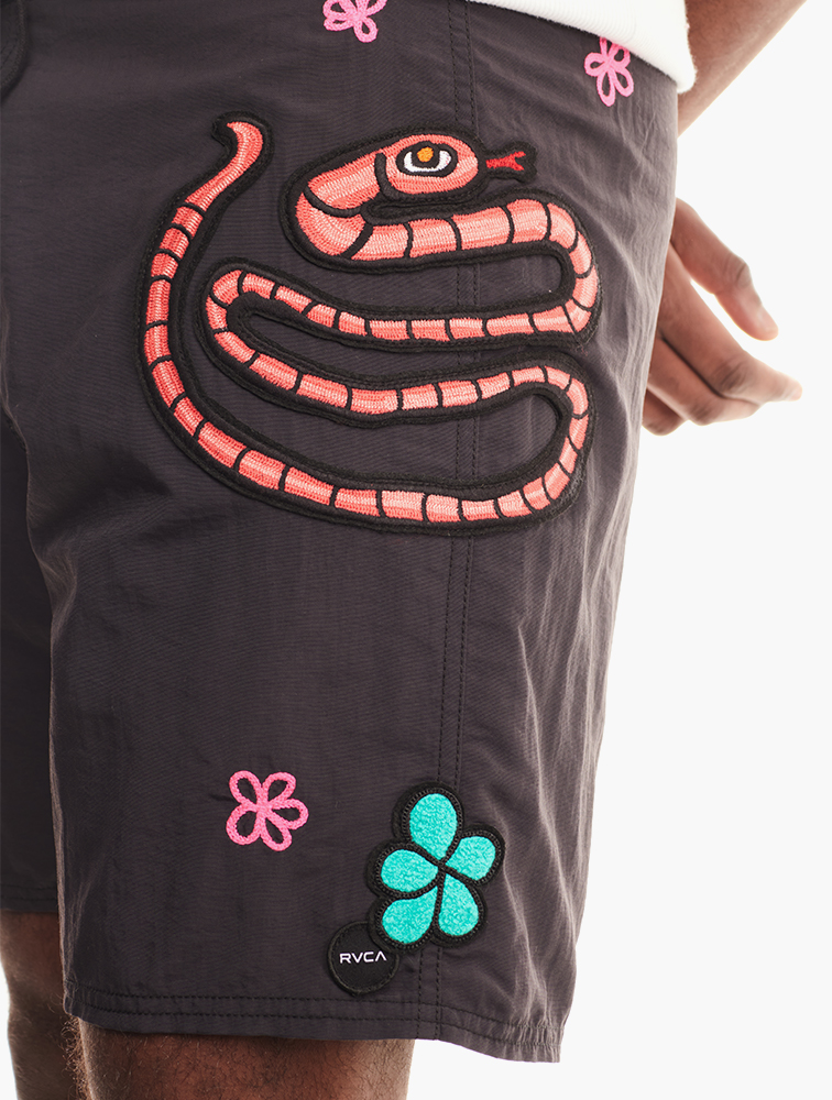 MyRunway | Shop RVCA Black Patch Elastic Short for Men from MyRunway.co.za