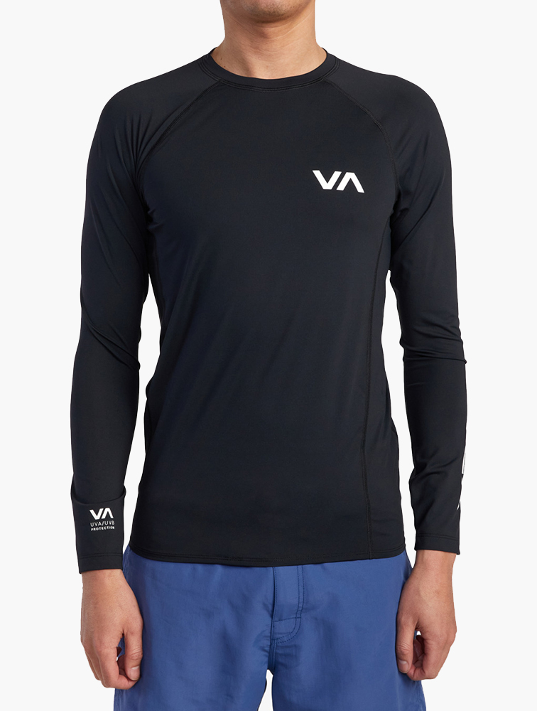 MyRunway | Shop RVCA Black Long Sleeve Rashguard for Men from MyRunway ...