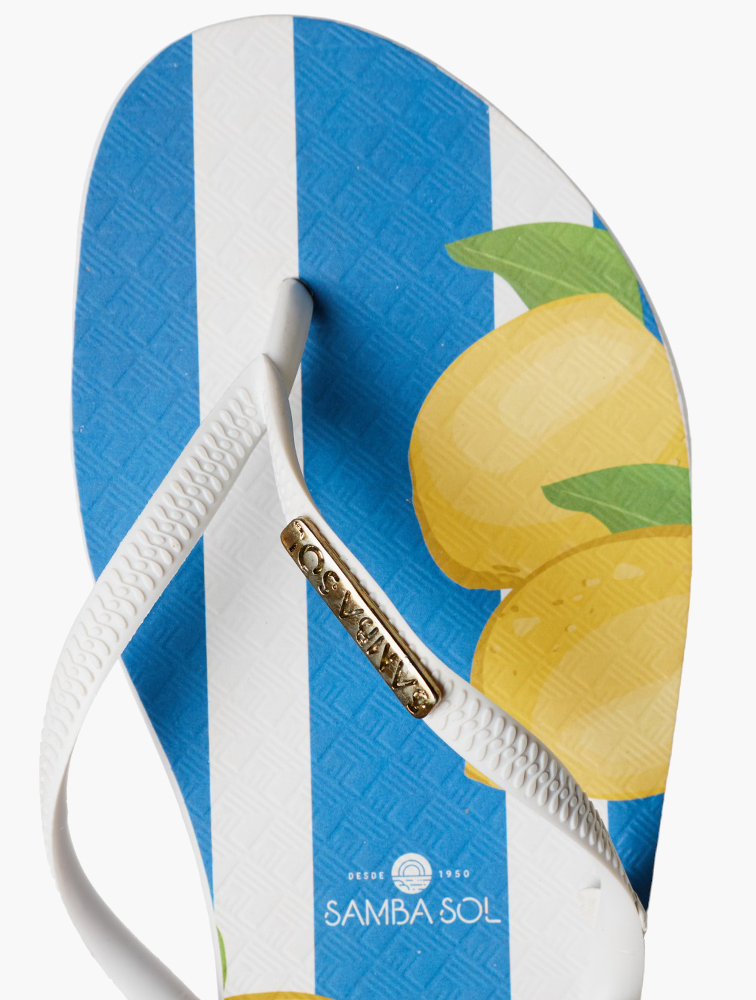 MyRunway | Shop SAMBA SOL Blue Lemon Flip Flops for Men from MyRunway.co.za