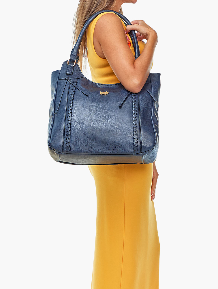 MyRunway | Shop Scotty Bags & Co. Navy Blue The Baseball Stitched ...