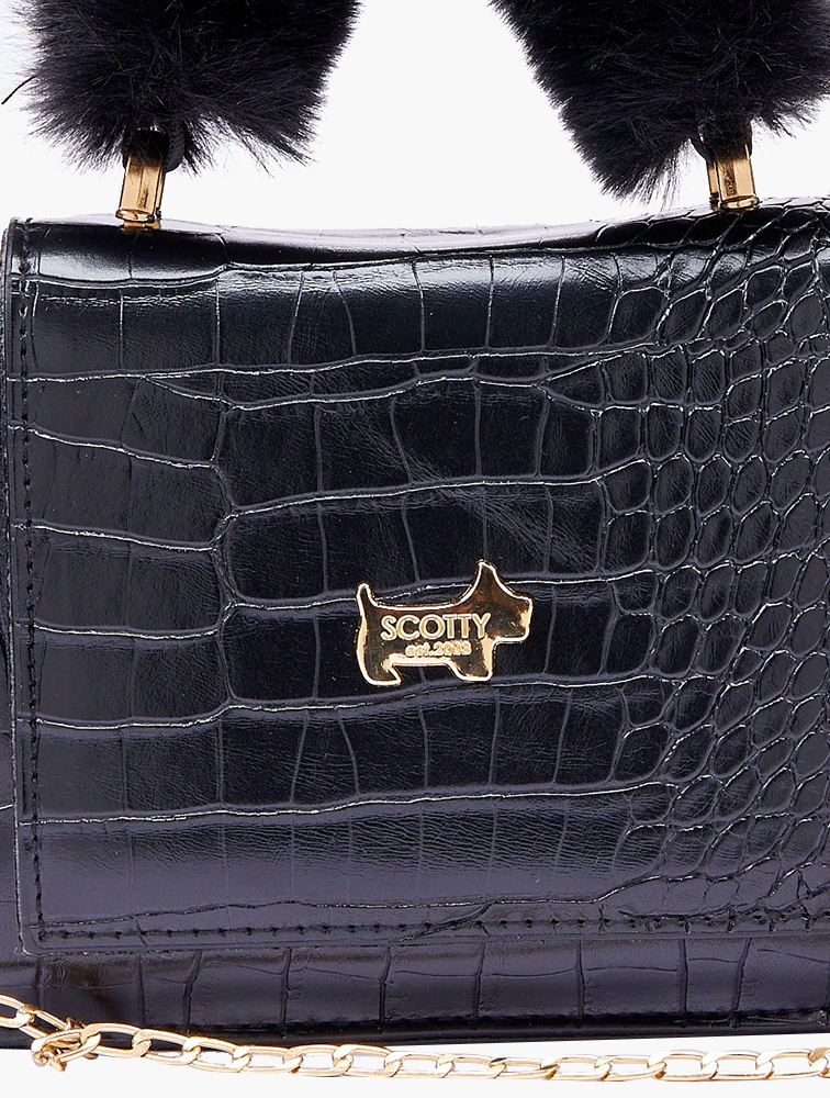 MyRunway | Shop Scotty Bags & Co. Midnight Black The Croc Structured ...