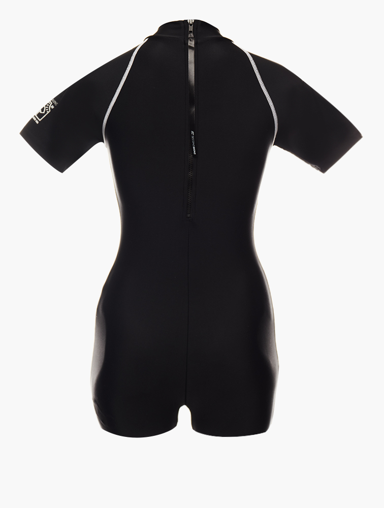 MyRunway | Shop Second Skins Black & White Inset Back Zip Sunsuit for ...