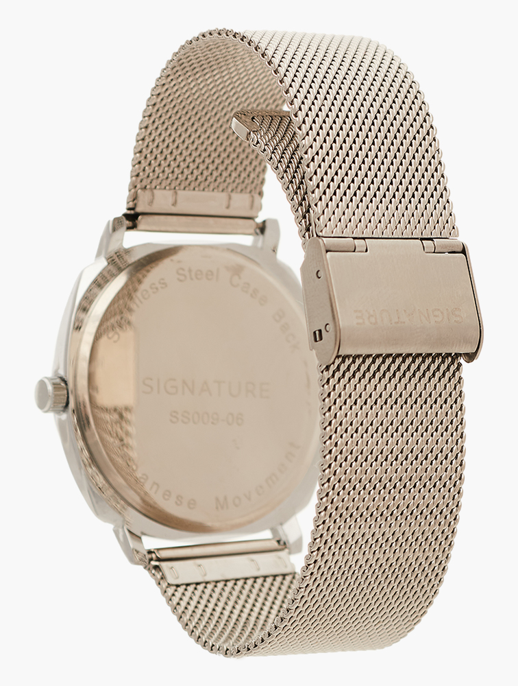 MyRunway | Shop Signature Silver Mesh Watch for Men from MyRunway.co.za